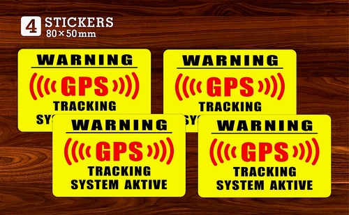 4 X Tracking Tracker System Aktive GPS Fitted Sticker Decal Car Window ...