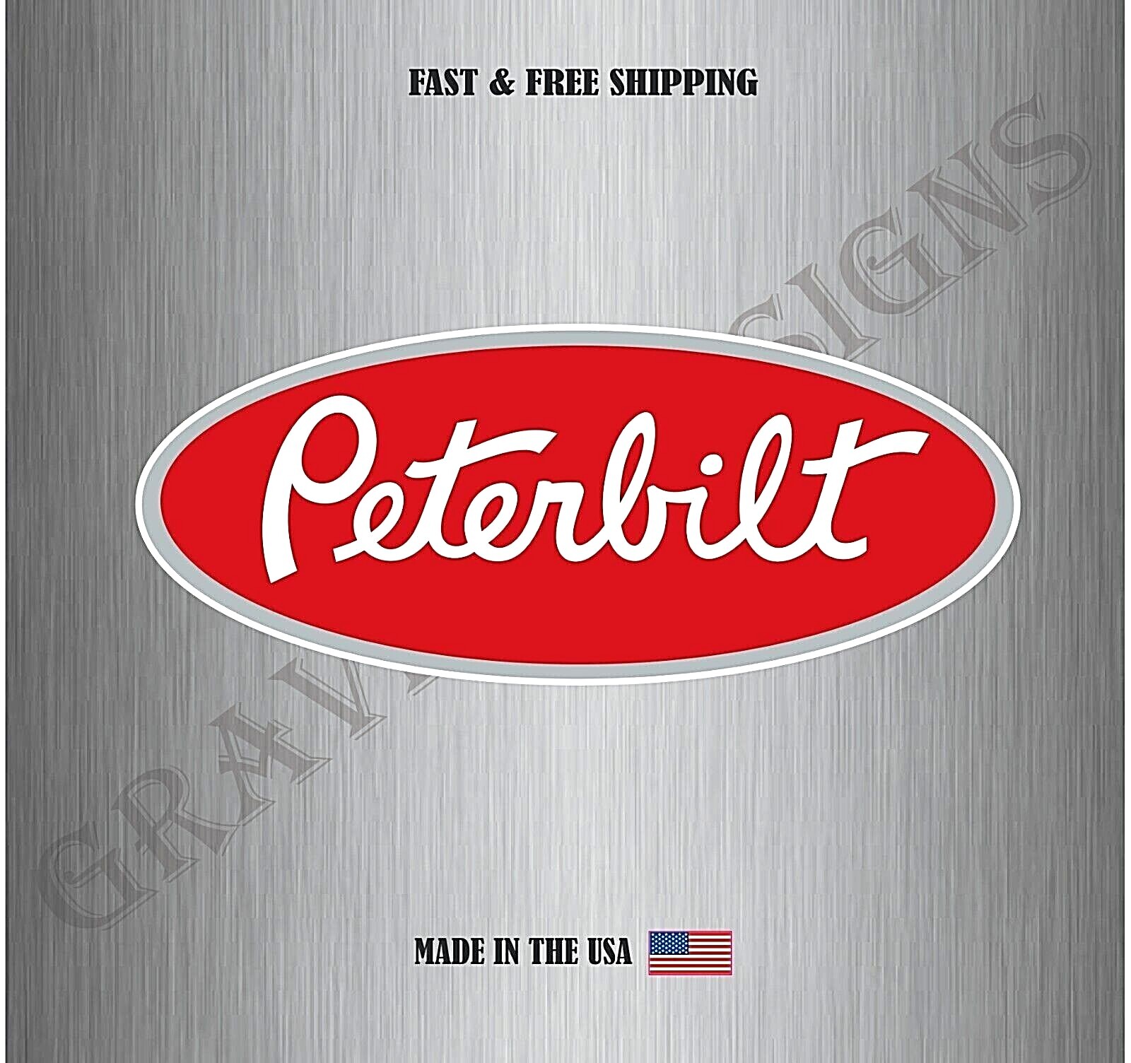 PETERBILT TRUCK DECAL STICKER USA MADE TRUCK CAR WINDOW WALL CAR WATER ...