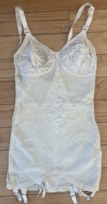 VTG 50’s Full Body Girdle Beige Sears 34C Open Bottom Garters | eBay