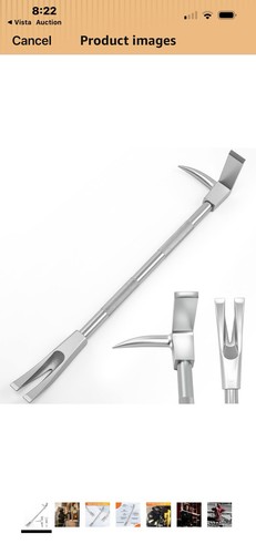 30" Halligan Bar Firefighter Tool Halligan Forced Entry Tool 3-in-1 Axe ...