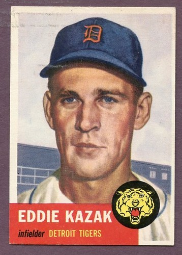 1953 TOPPS #194 EDDIE KAZAK TIGERS EX-MT SET BREAK 448224 (KYCARDS) | eBay