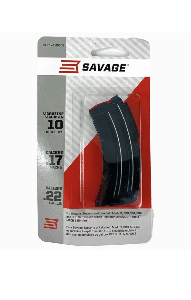 2 PACK Savage Arms Mark II .22LR Magazine 10 Round Mag .17 Mach 2 10rd ...