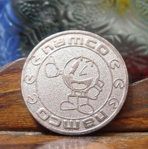 Pac-Man / Pac-Man Ghost Namco "Amusement Only" Promo Silver Color Token ...