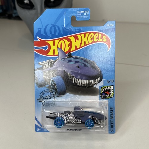 Hot Wheels Street Beasts Sharkruiser Treasure Hunt Chrome Teeth Purple ...