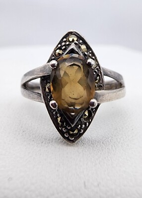 Sterling Silver 925 CW Charles Winston Smokey Quartz Sz 8 Ring Ag 23348 ...
