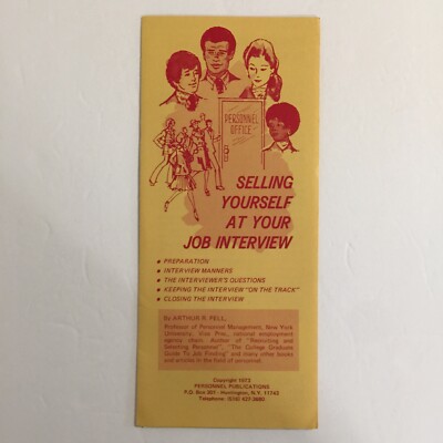 Job Interview - Vintage Pamphlet - 1973 | eBay