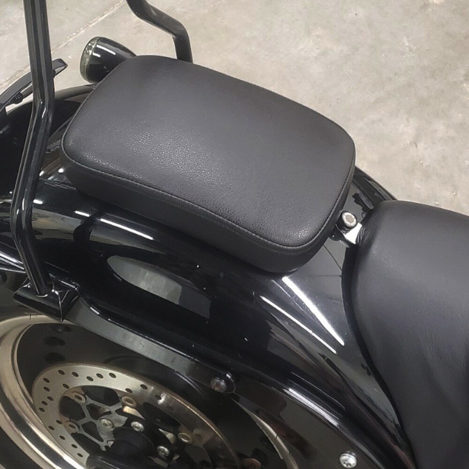 Rectangle Pillion Passenger Pad Seat | Black | Leather | 6 Suction Cups ...
