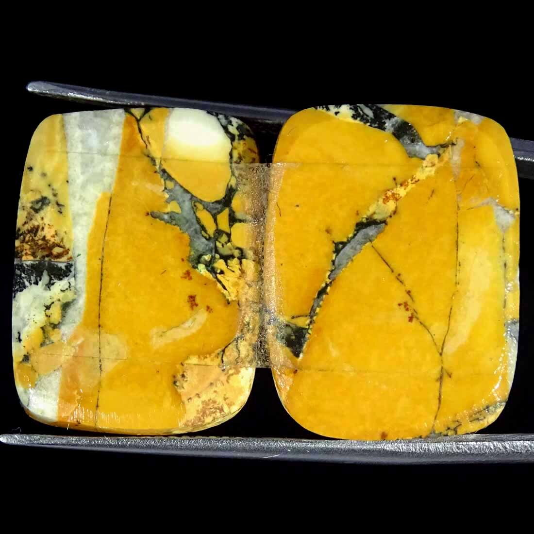 30.40Cts Natural Maligano Jasper Pair Cushion Cabochon Loose Gemstones ...