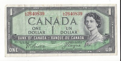 1 Canadian Dollar banknote (prairie series 1954) Devils Face | eBay UK