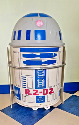 Vintage 1983 Star Wars R2-D2 Droid Toy Toter Rolling Wheels Return of ...