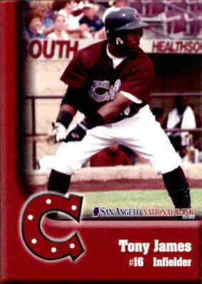 2002 San Angelo Colts Team Issue #6 Tony James Victorville California ...