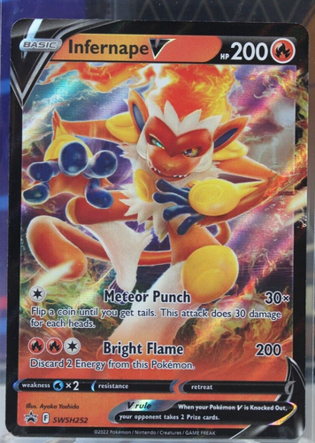 Pokemon TCG Infernape V SWSH252 Ultra Rare 2022 Pokemon Black Star ...