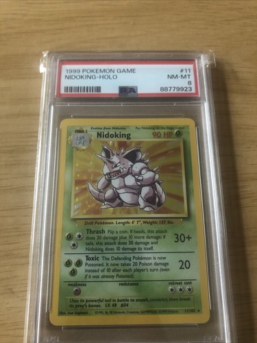 Nidoking Base Set 11/102 Holo Unlimited Rare Pokemon TCG - PSA 8 | eBay