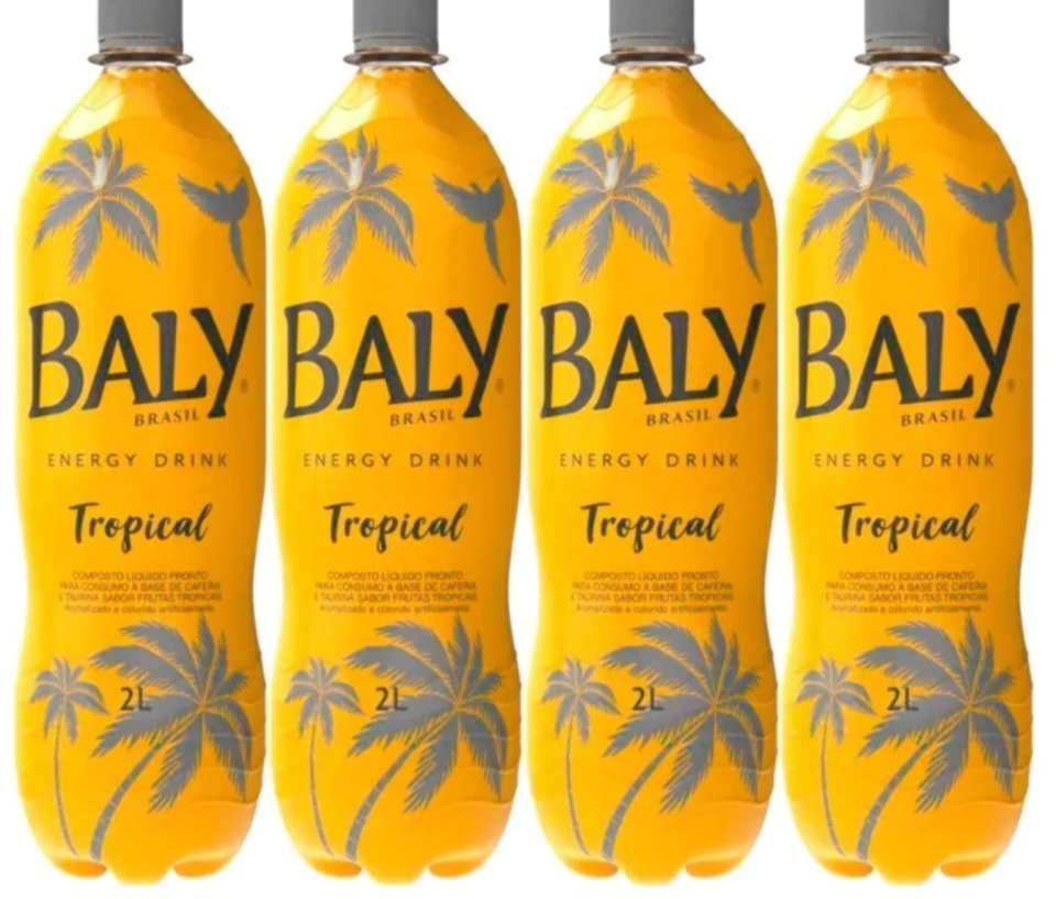 Lot of 4 Brazilian Baly Brasil Tropical Fruits Drink Energetic Caffeine ...