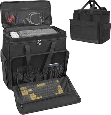 Computer Desktop Tower Carrying Case, Gaming PC Tower Travel Storage ...