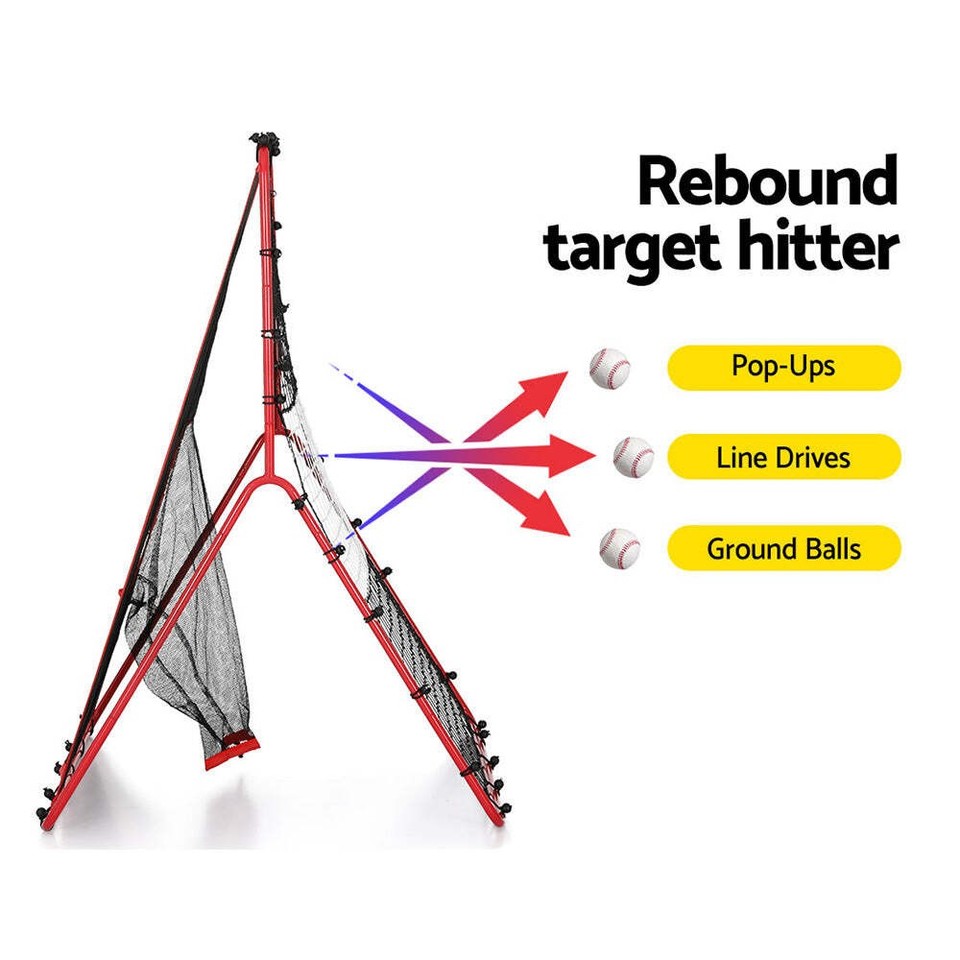 Everfit Baseball Net Rebound Pitching Kit Target Hitter 2 in 1 Training ...