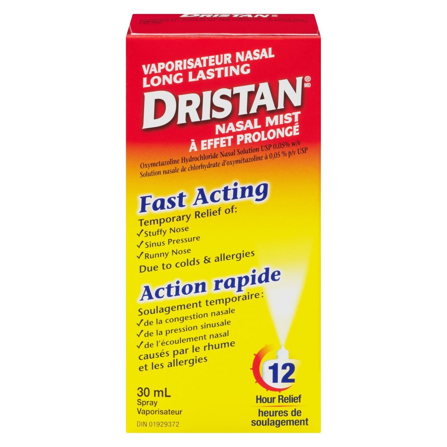 Dristan Fast Acting Long Lasting Nasal Spray , nasal congestion 12 ...