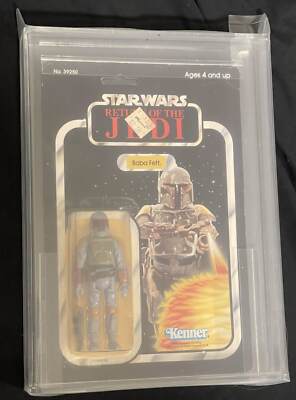 BOBA FETT AFA 75 CLEAR! STAR WARS RETURN OF THE JEDI 65-A BACK MOC | eBay