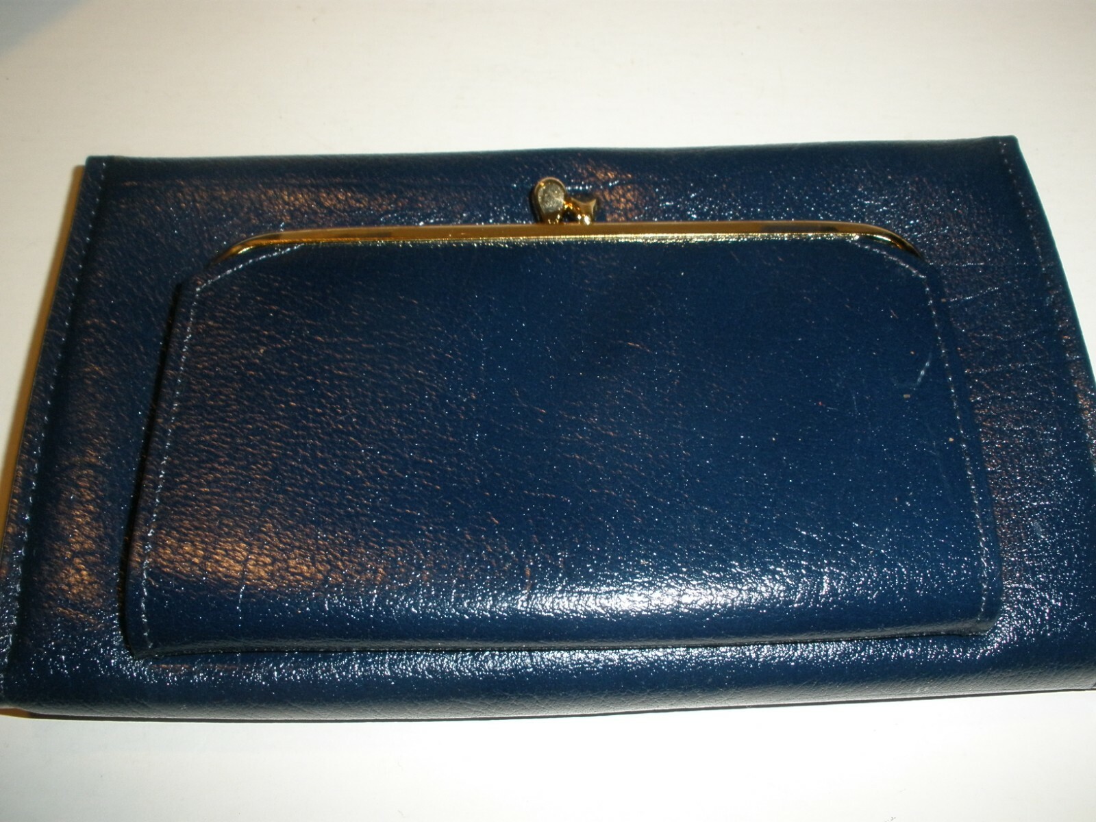 NEW Vintage Amity Leather Secretariat Wallet 7" x 4" Blue | eBay