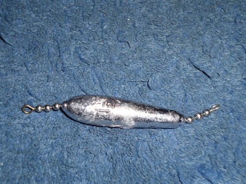 1OZ 1.5OZ INLINE TROLLING SINKERS WITH #6 BALL BEAD CHAIN SWIVELS | eBay