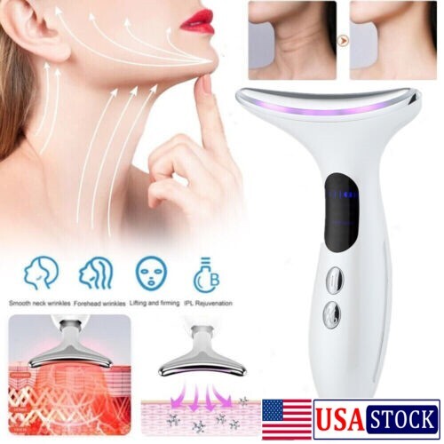 LED Microcurrent Facial Skin Tightening Lifting Device Face Neck Beauty ...