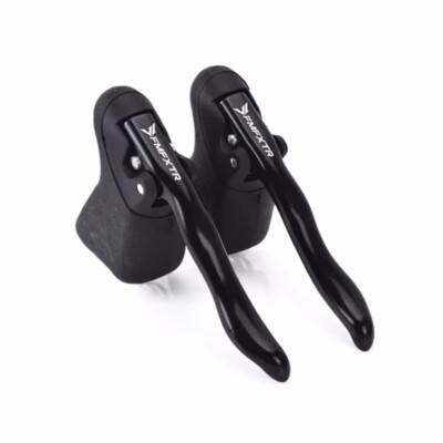 Road Bike Brake Lever Drop Bar Lever TT Bar End Short-Pull Levers Black ...