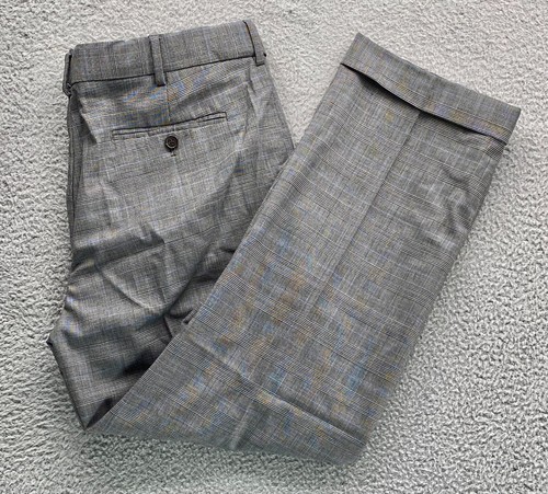 $115 New Lands' End Men's Trad Fit CW Wool Dress Pants Gray 34x28 | eBay
