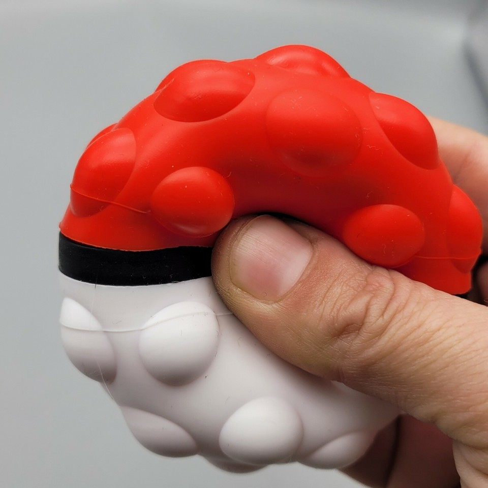 Pokemon Decompression Fidget Pop Ball - Pokeball Silicone Fidget Bubble ...