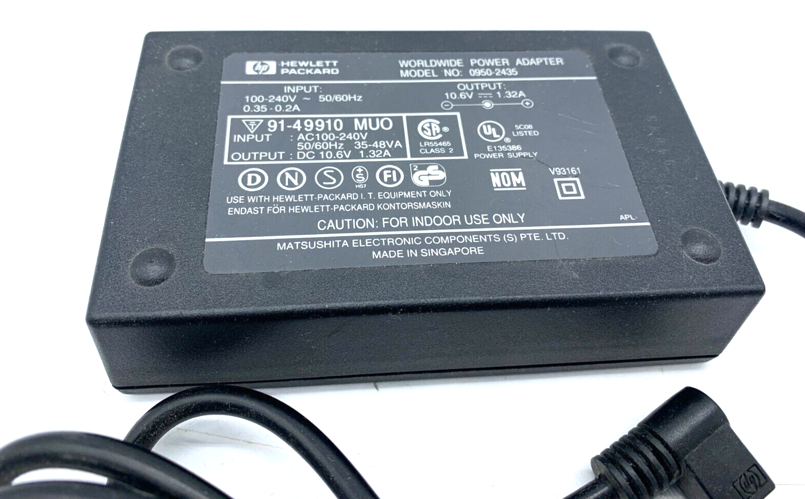 Genuine HP 0950-2435 Power Adapter Cord 10.6V 1.32A Deskjet 310 320 340 ...