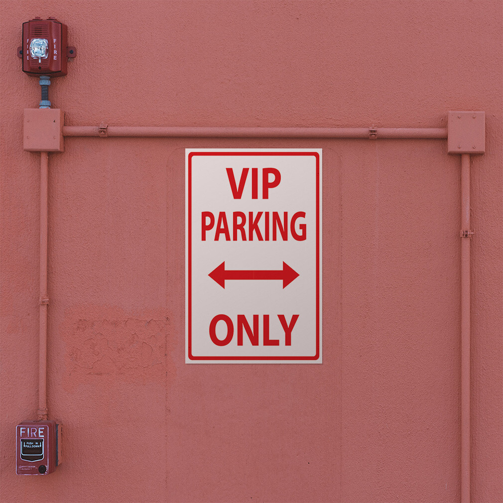 Industrial Decals Vertical Vinyl Stickers Vip Parking Sign B Safety ...
