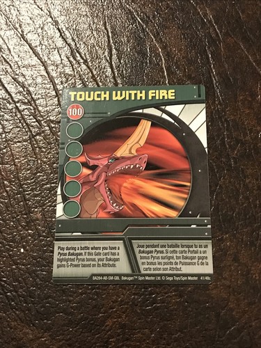 Bakugan Battle Brawler Touch With Fire Ability Card BA284 41/48c | eBay