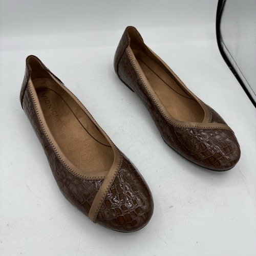Vionic Ballet Flats Womens Size 9 Caroll Slip On Animal Print Brown ...