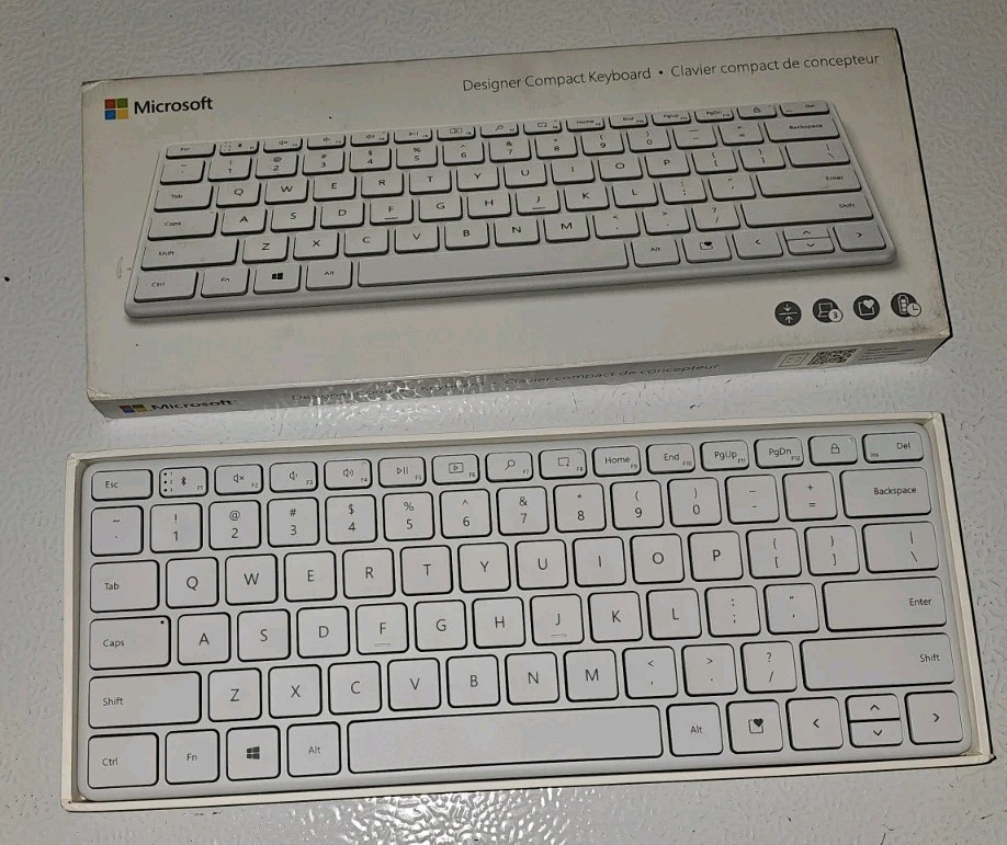 Microsoft Designer Compact Keyboard - Slim Portable Wireless Bluetooth ...