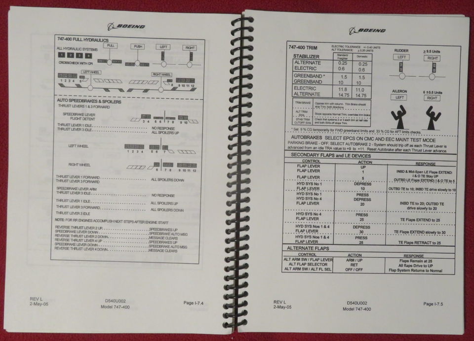 Boeing 747-400 Flight Test Procedures Manual Rev L August 2005 | eBay