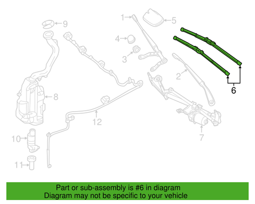 Mercedes Benz B250e B Electric Drive 2014-2017 Windshield Wiper Blade ...