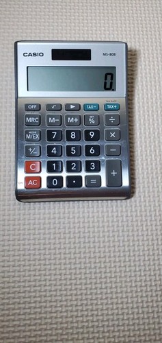 Vintage Casio Calculator MS-80B Solar Desk Office Tool Works | eBay