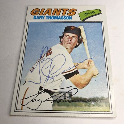 Gary Thomasson signed 1977 Topps signed MLB autographed Card #496 ...