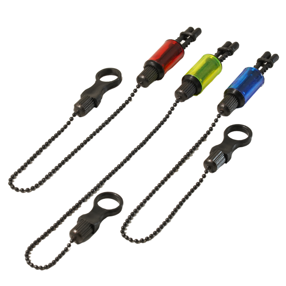 3 x Carp Fishing Bite Indicators Bobbins Chain Indicator Set Swingers 3 ...