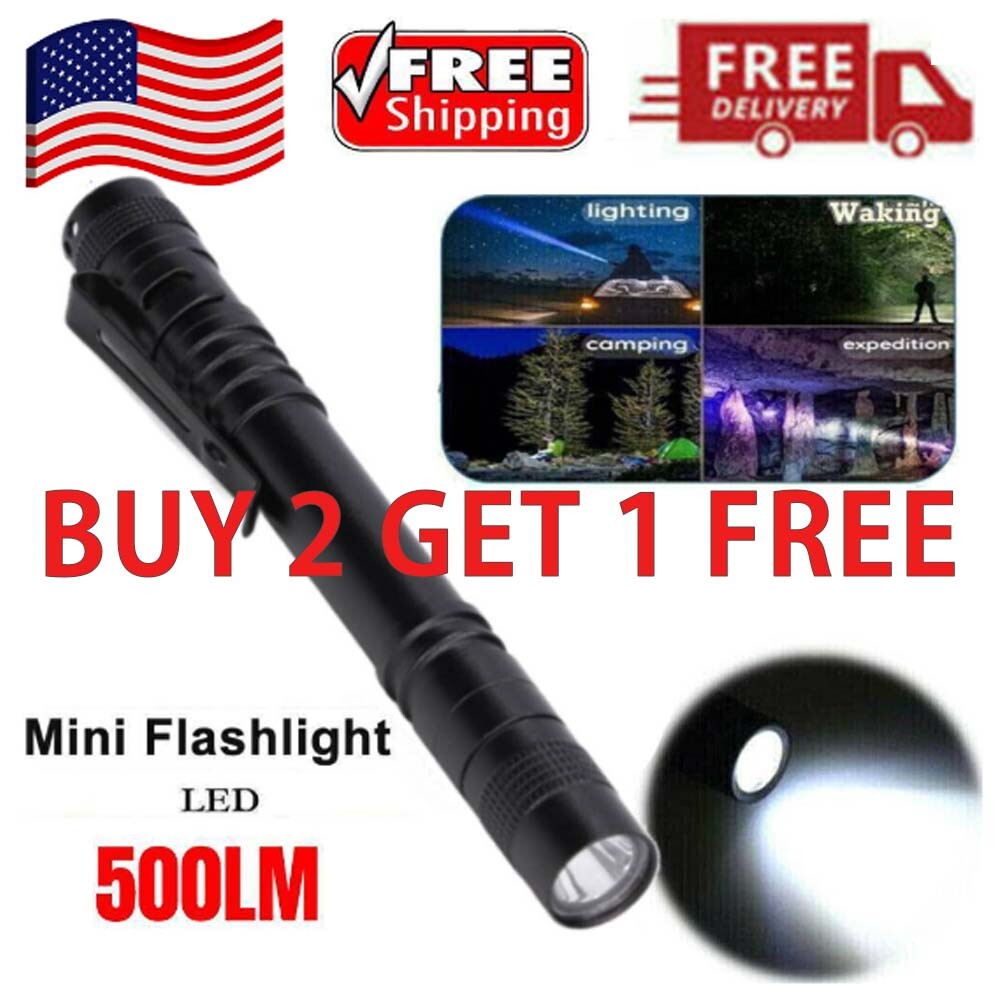 5" Portable Tactical Flashlight Mini Super Bright Penlight Small LED ...