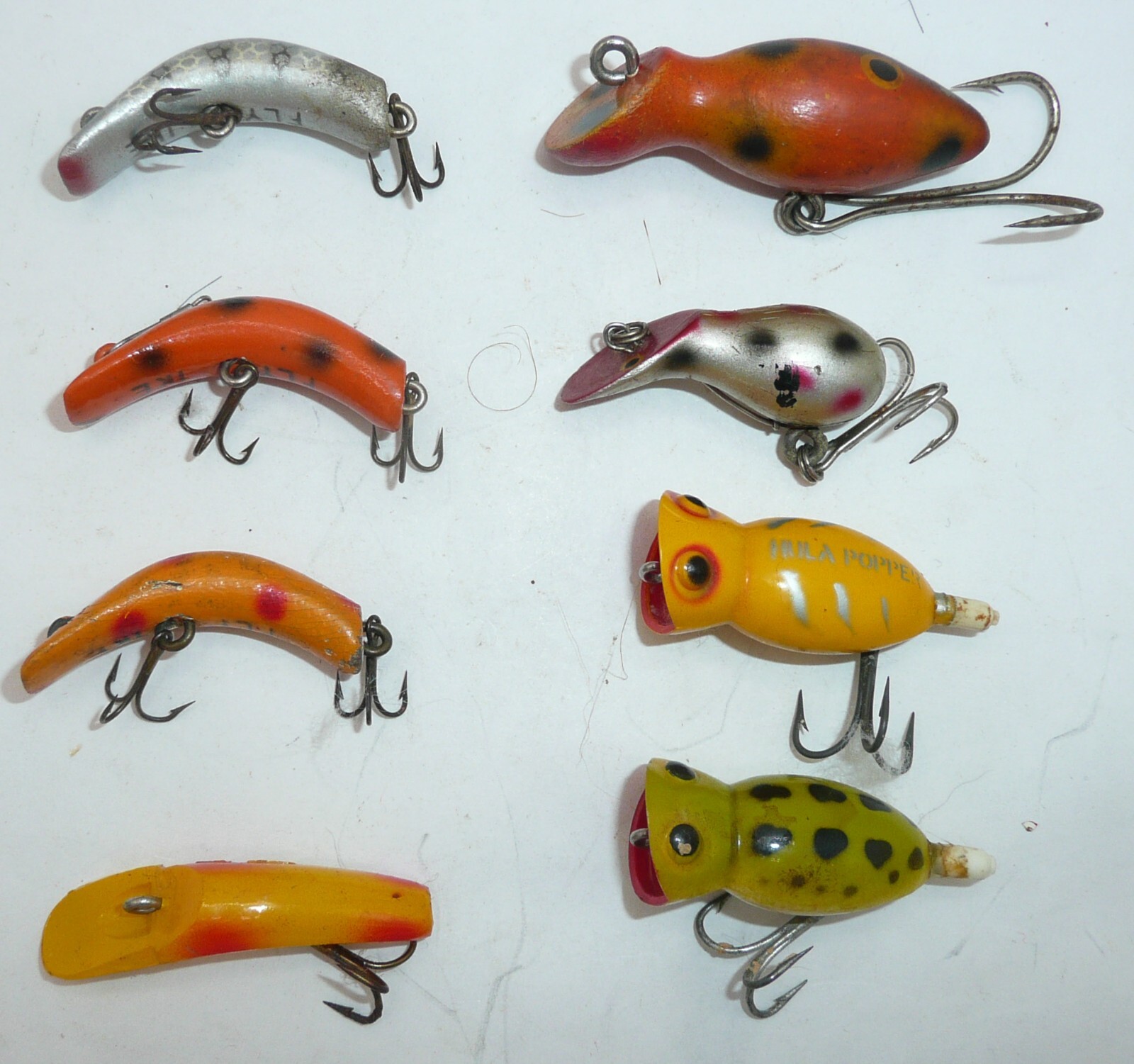 8 Fly Rod Lures Heddon Widget, Lazy Ike, Hula Popper, Rush Tango | eBay