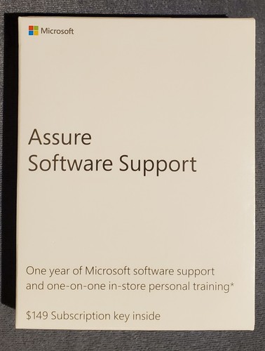 MICROSOFT ASSURE Software Support 1 Year One-on-One In Store Training ...