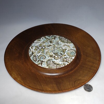 Woodbury's Woodware Hand Turned Wood Paisley Tile & Tray Shelburne ...