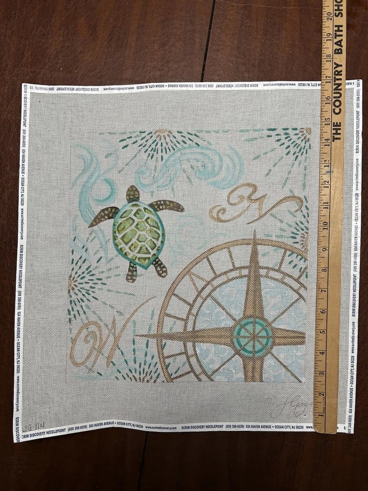 Janice Gaynor Hand-painted Sea Scape Needlepoint Canvas | eBay