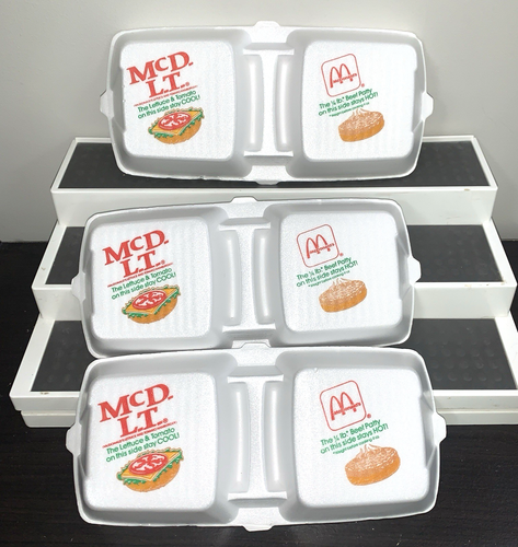 Vintage McDonalds McD. L.T. McDLT Styrofoam Food Container Box Top Lid ...