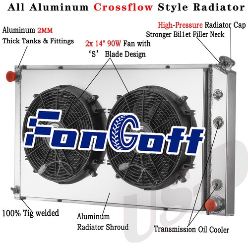 3 Row Radiator Shroud Fan For 89-1991 CHEVY GMC R2500 R3500 V2500 V3500 ...