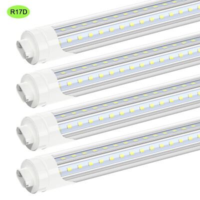 2 Pin R17D T8 8FT LED Tube Lights F96T12 HO 72W Shop Light Bulbs Garage ...