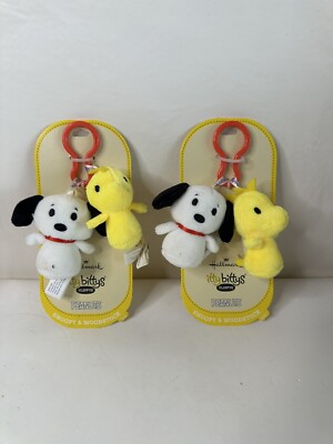 Hallmark itty bittys Peanuts Snoopy & Woodstock Clippy Tiny Plush Sets ...