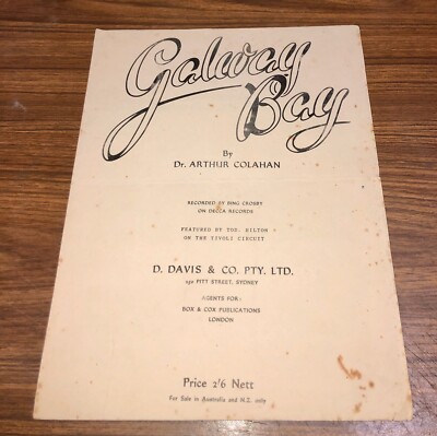 Vintage 1947 “GALWAY BAY” by Dr. Arthur Colahan | eBay Australia
