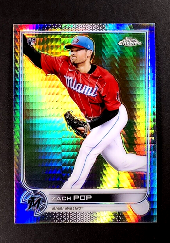 2022 Topps Chrome Zach Pop PRISM REFRACTOR Rookie Card Parallel Miami ...