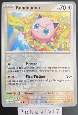 Carte Pokemon RONDOUDOU 039/165 REVERSE EV3.5 MEW 151 FR NEUF | eBay